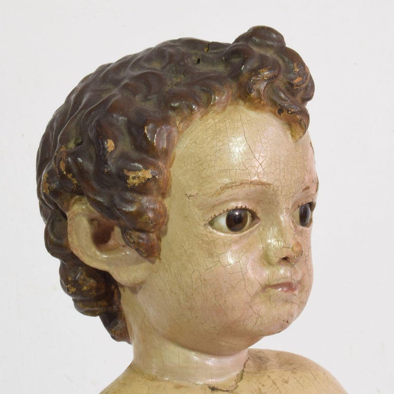 7th-18th Century Carved Spanish Baroque Christ, Nino, Santo at 1stDibs