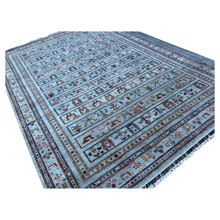 Hand-Knotted Afghan Gabbeh Rug Premium Hand-Spun Afghan Wool Fair Trade ...