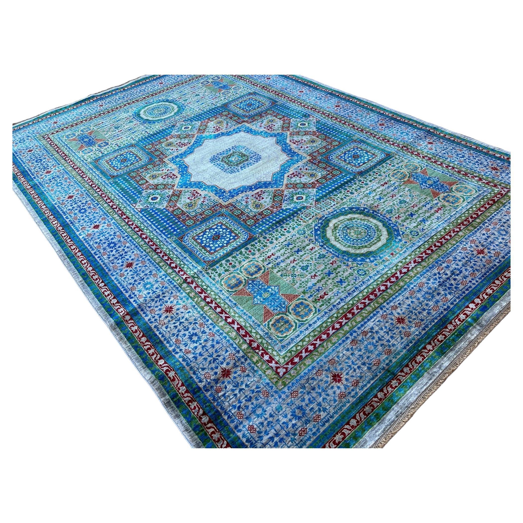 Hand-Knotted Afghan Mamluk Rug Premium Hand-Spun Afghan Wool Fair Trade ...