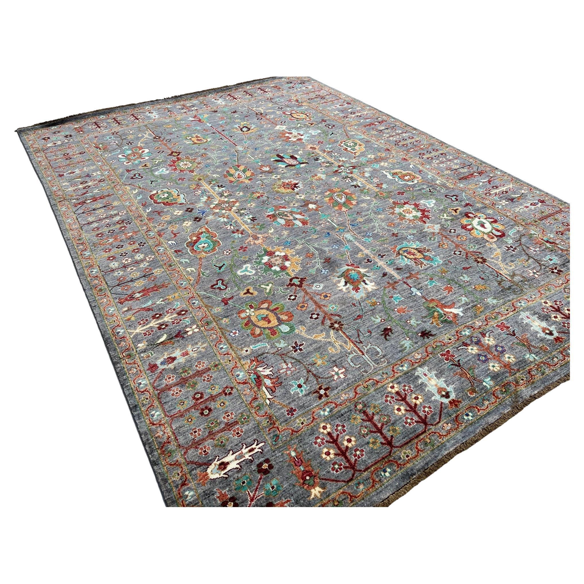 7x10 Hand-Knotted Afghan Rug Premium Hand-Spun Afghan Wool Fair Trade ...