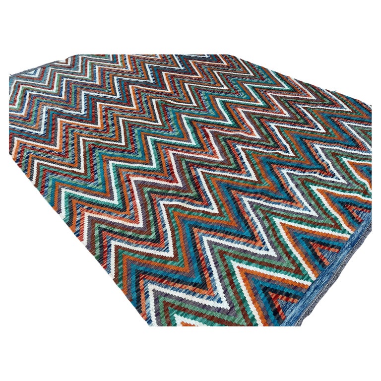 Hand-Knotted Afghan Kilim Rug Premium Hand-Spun Afghan Wool Fair Trade ...