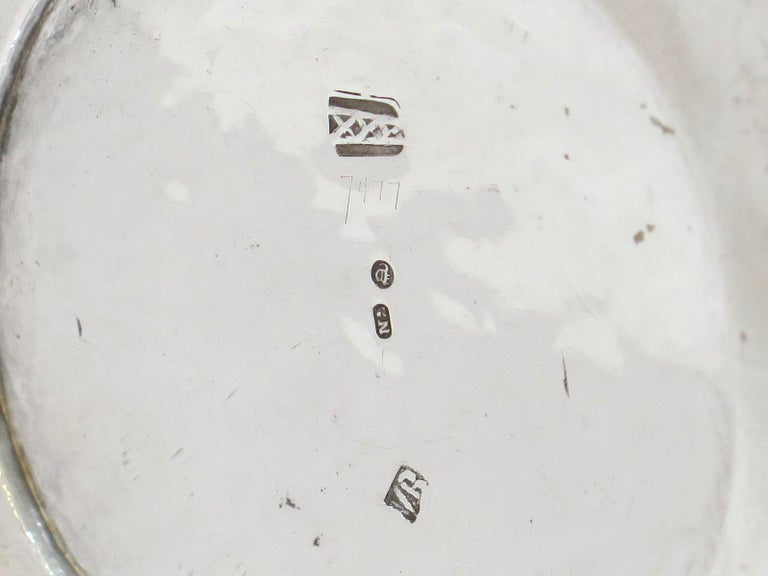 8 7/8 in - European Silver Antique Dutch Scenery Flowers Birds Repousse ...