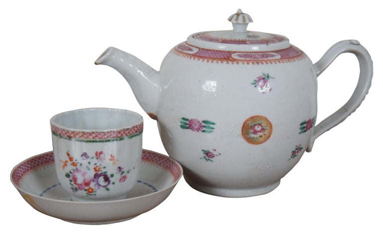 8 Antique 18th Century Qianlong Chinese Export Lowestoft Famille Rose ...