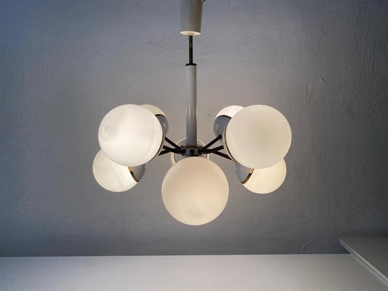 8 Ball Glass Shade and Metal Atomic Chandelier by Kaiser Leuchten ...