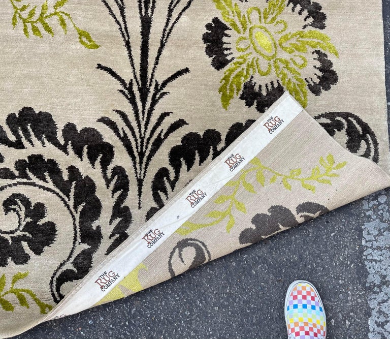 8' by 10' Modern Chartreuse and Beige Carpet by the Rug Company For ...