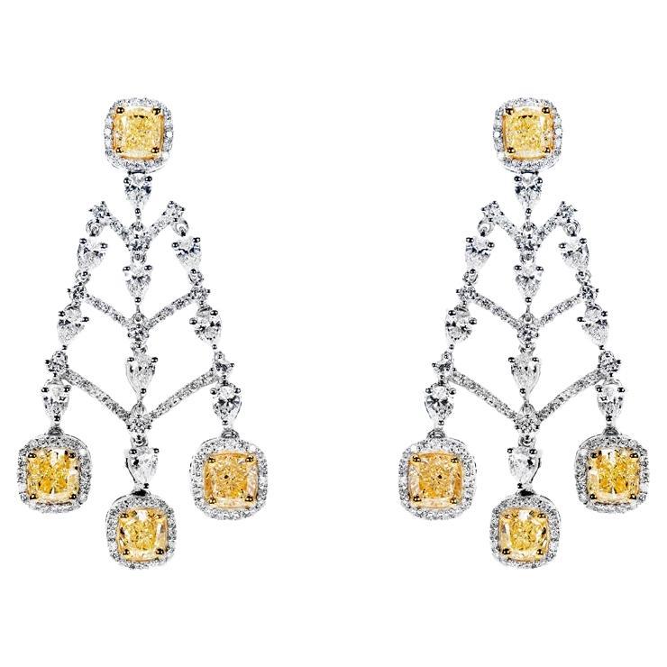 5 Carat Combined Mix Shape Diamond Hoop Earrings Certified For Sale at ...