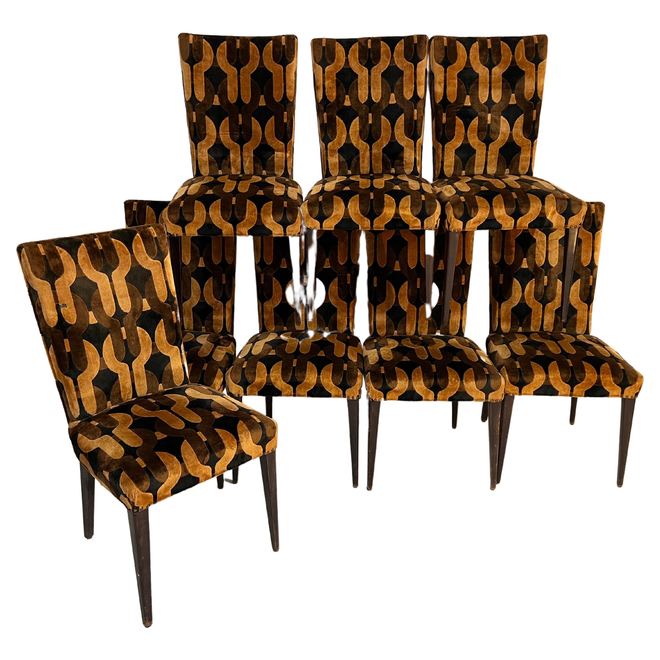 8 Dining Chairs by Pierre Cardin , France 1970’s For Sale at 1stDibs