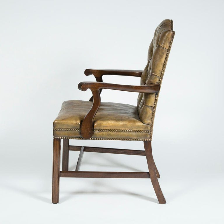 8 Dining Chairs with Leather Button Backs, 2 Carvers and 6 Standard ...