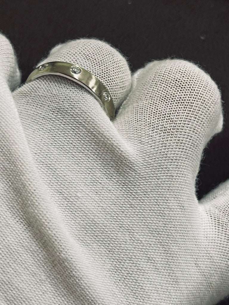 8 Flush Set Bezel Diamond Eternity Wedding Band in 14 Karat White Gold ...