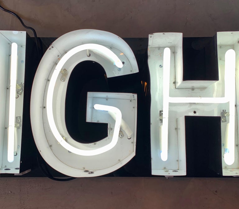 8 Foot Vintage Handmade Neon "GOOD NIGHT" Sign at 1stDibs