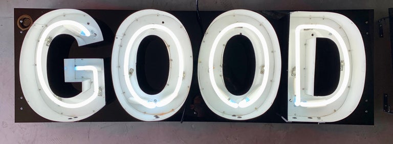 8 Foot Vintage Handmade Neon "GOOD NIGHT" Sign at 1stDibs