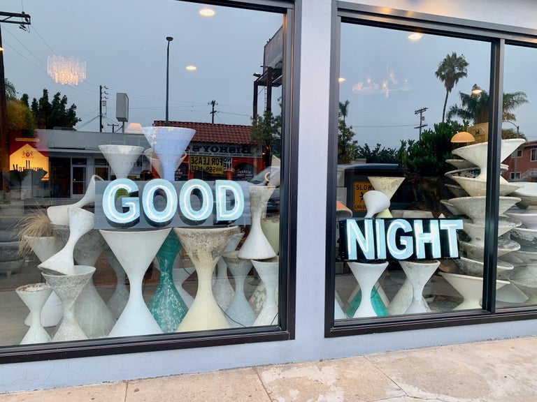 8 Foot Vintage Handmade Neon "GOOD NIGHT" Sign at 1stDibs