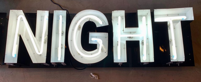 8 Foot Vintage Handmade Neon "GOOD NIGHT" Sign at 1stDibs