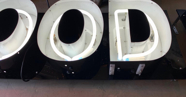 8 Foot Vintage Handmade Neon "GOOD NIGHT" Sign at 1stDibs