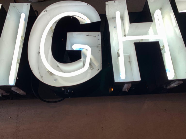 8 Foot Vintage Handmade Neon "GOOD NIGHT" Sign at 1stDibs