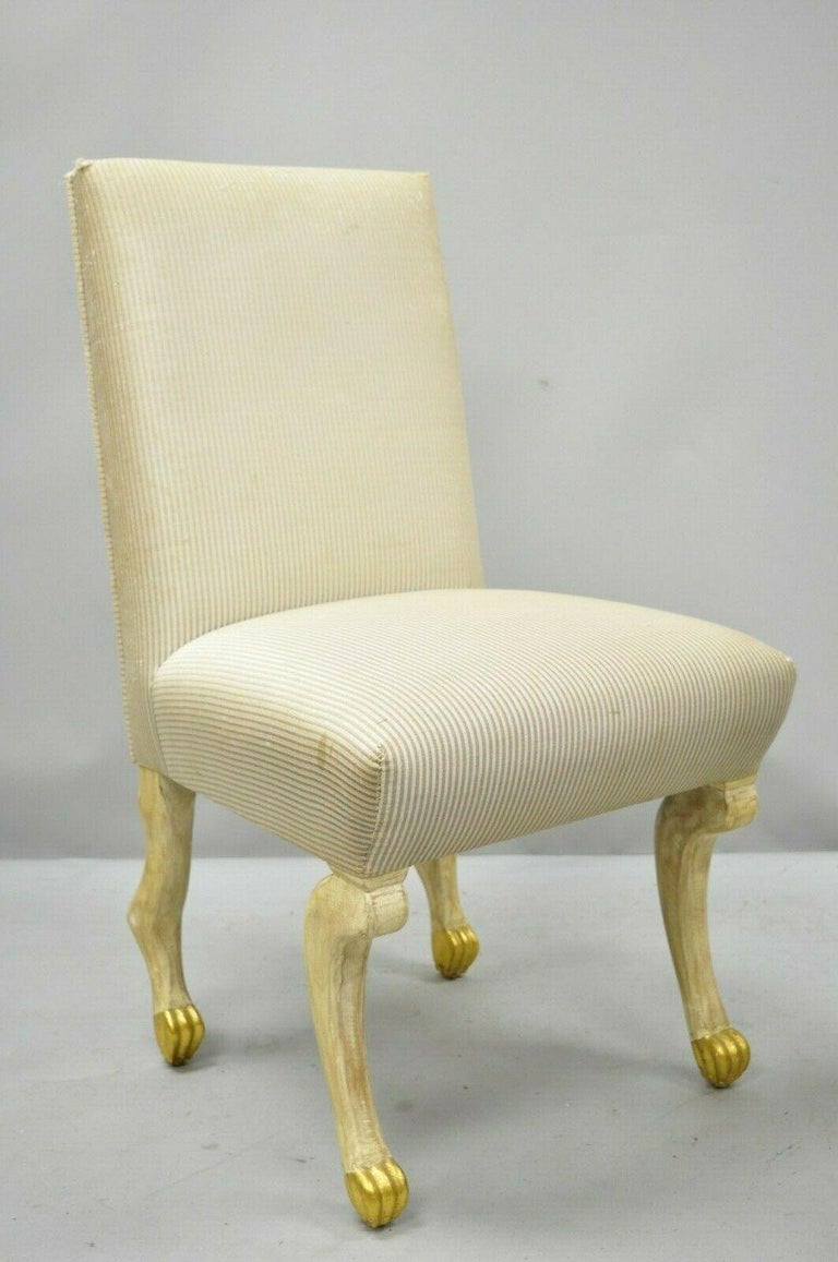 8 Hoof Paw Foot Regency Dining Chairs After the Etruscan Chair by John ...