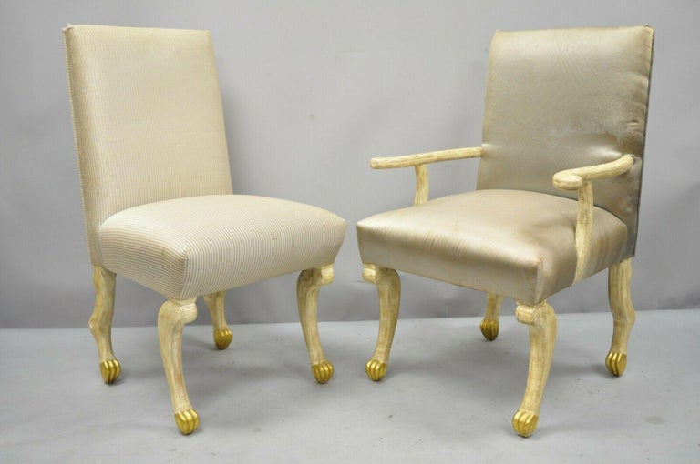 8 Hoof Paw Foot Regency Dining Chairs After The Etruscan Chair By John