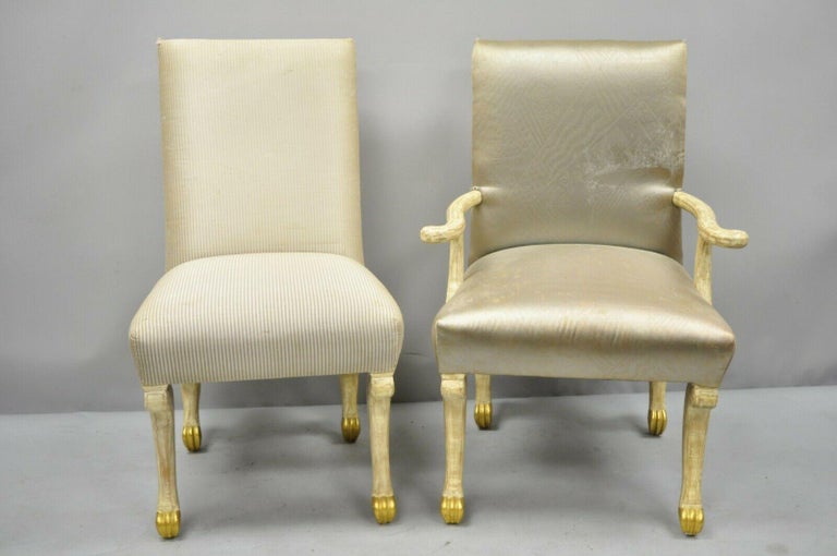 8 Hoof Paw Foot Regency Dining Chairs After The Etruscan Chair By John