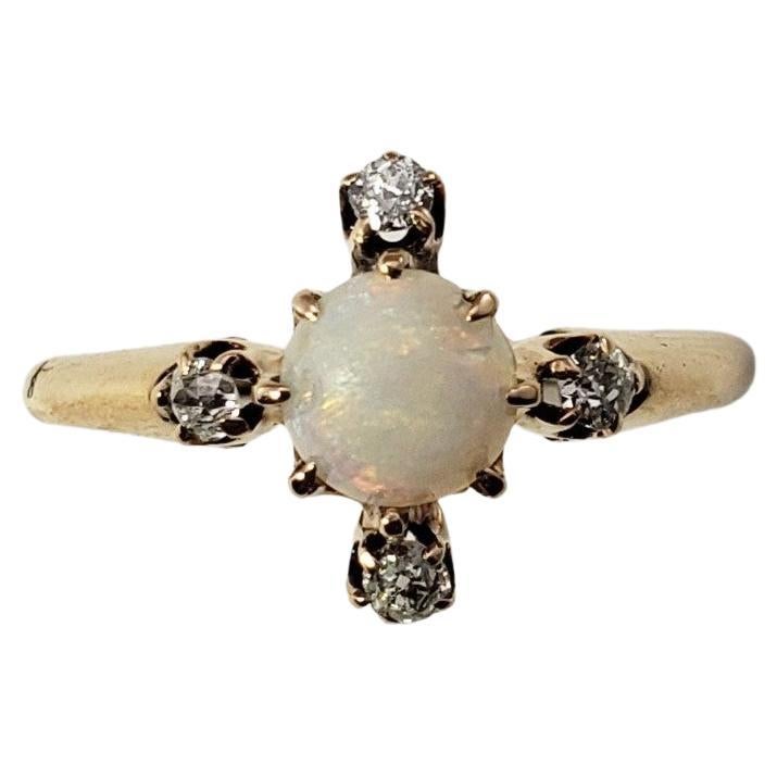 Mazza Opal and Diamond Ring Yellow Gold For Sale at 1stDibs