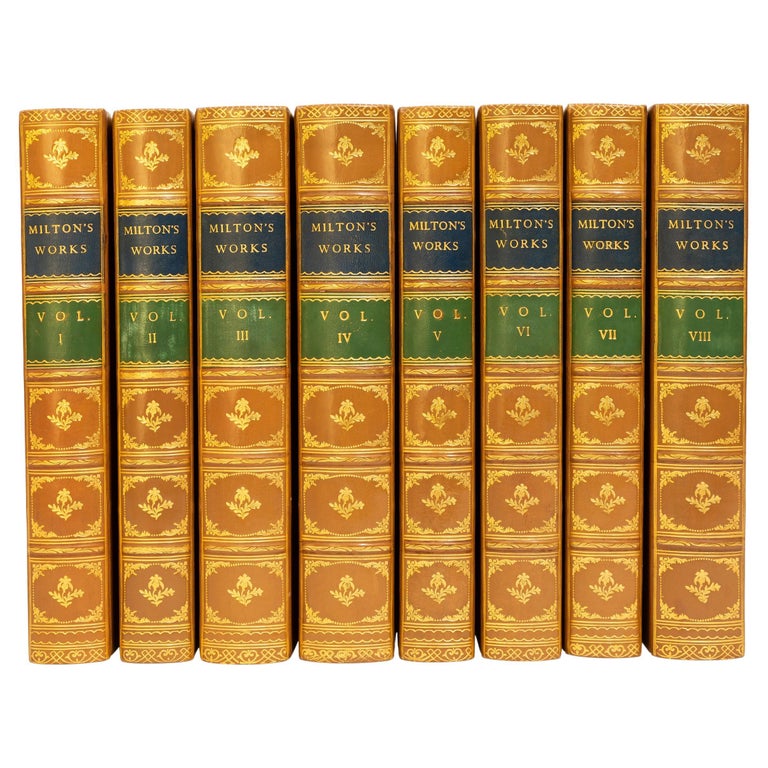 8 Volumes. John Milton, The Works of John Milton For Sale at 1stDibs