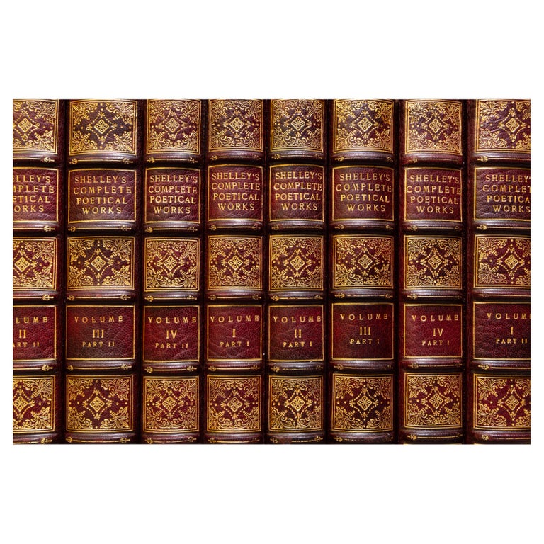 8 Volumes, Percy Bysshe Shelley, The Complete Poetical Works at 1stDibs