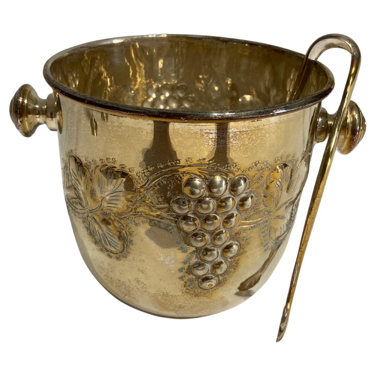 800 Silver Ice Bucket Set and 800 Silver Clamp For Sale at 1stDibs