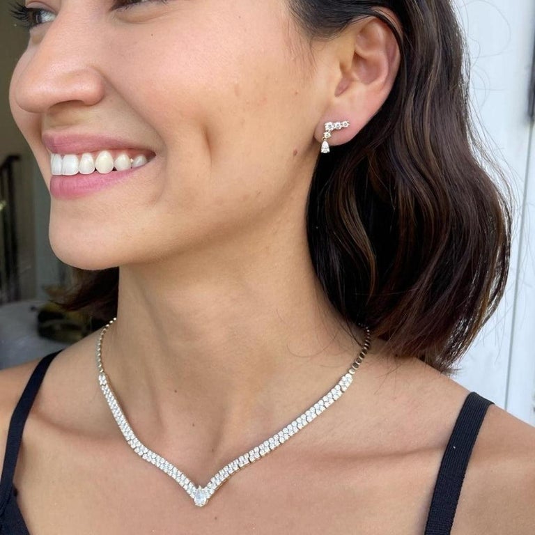 8.05 Carat Diamond Lor Collier Necklace in 14 Karat Yellow Gold ...