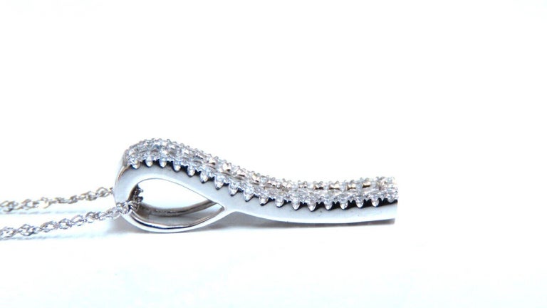 .80ct Natural Princess Cuts and Rounds Diamonds Slope Pendant Necklace ...