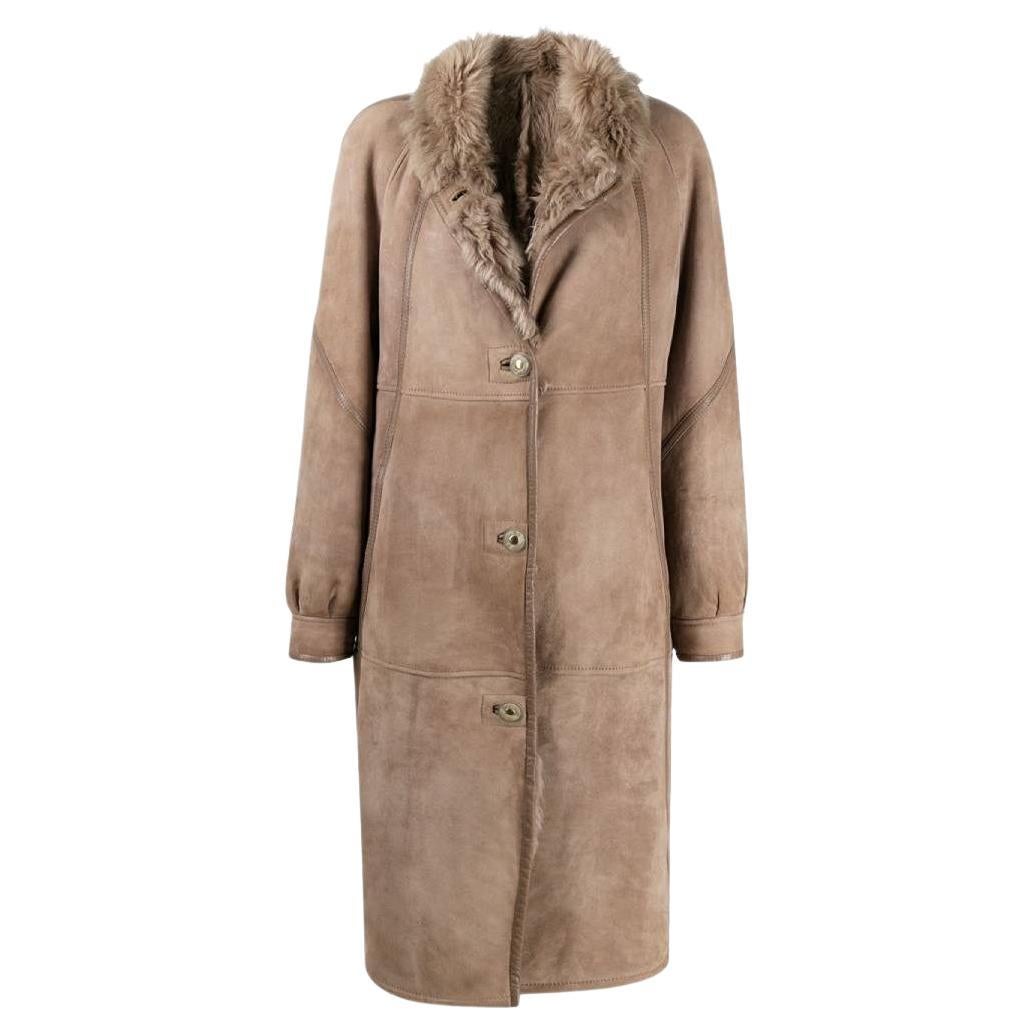 80s A.N.G.E.L.O. Vintage Cult turtle dove sheepskin long coat For Sale ...