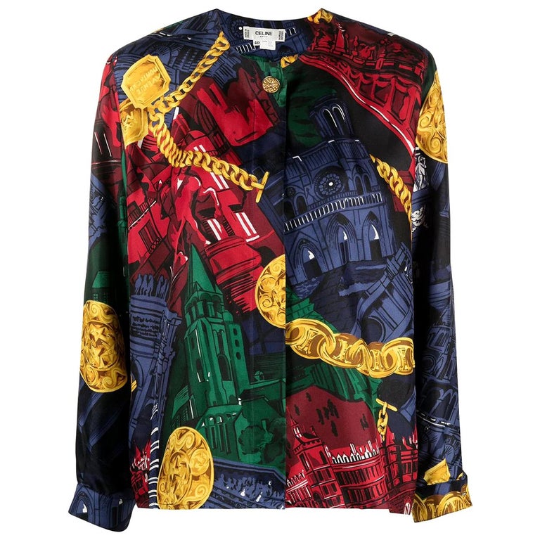 80s Céline Vintage Silk Shirt at 1stDibs