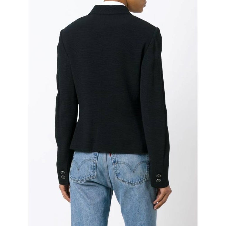 80s Gianni Versace Versus Vintage black nylon jacket with embossed ...