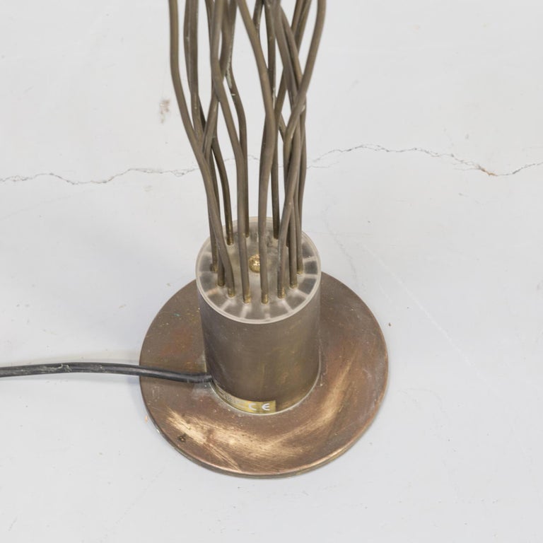 1980s Harco Loor Metal Roses Brass Floorlamp For Sale at 1stDibs