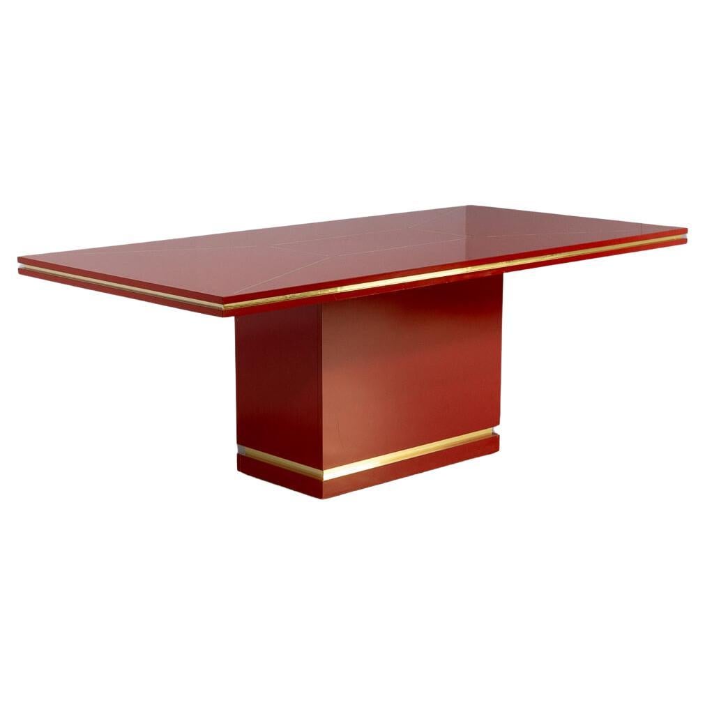 80s Custom-Made Italian Marble and Glass Modern "Architect" Dining ...