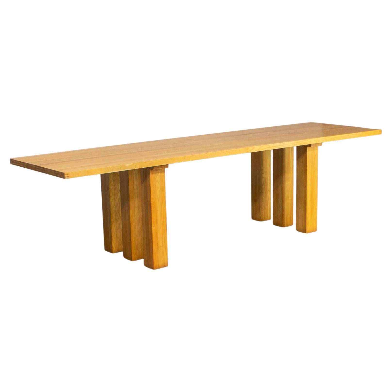 Mario Bellini Round Travertine Dining Table at 1stDibs
