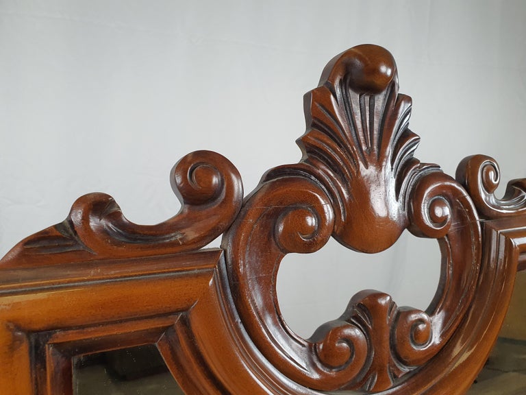 80s Mirror in Glass and Plywood For Sale at 1stDibs