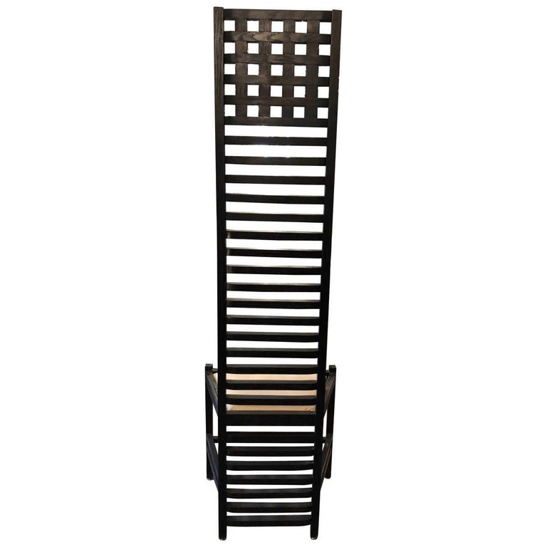 1980s Oak High Back Chair at 1stDibs