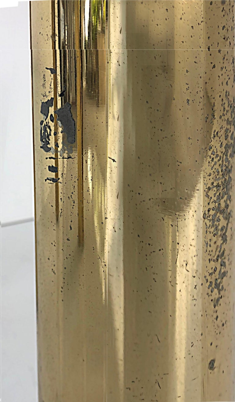 '80s Pace Collection Glass Top Side Table with Brass Legs For Sale at ...
