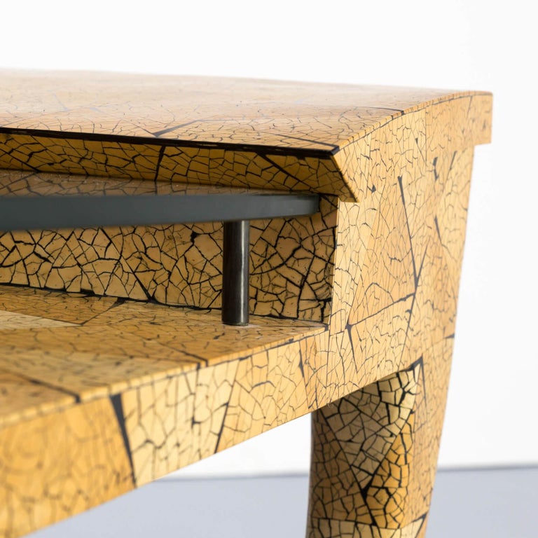 1980s R and Y Augousti Coconut Shell Inlay Side Table For Sale at 1stDibs