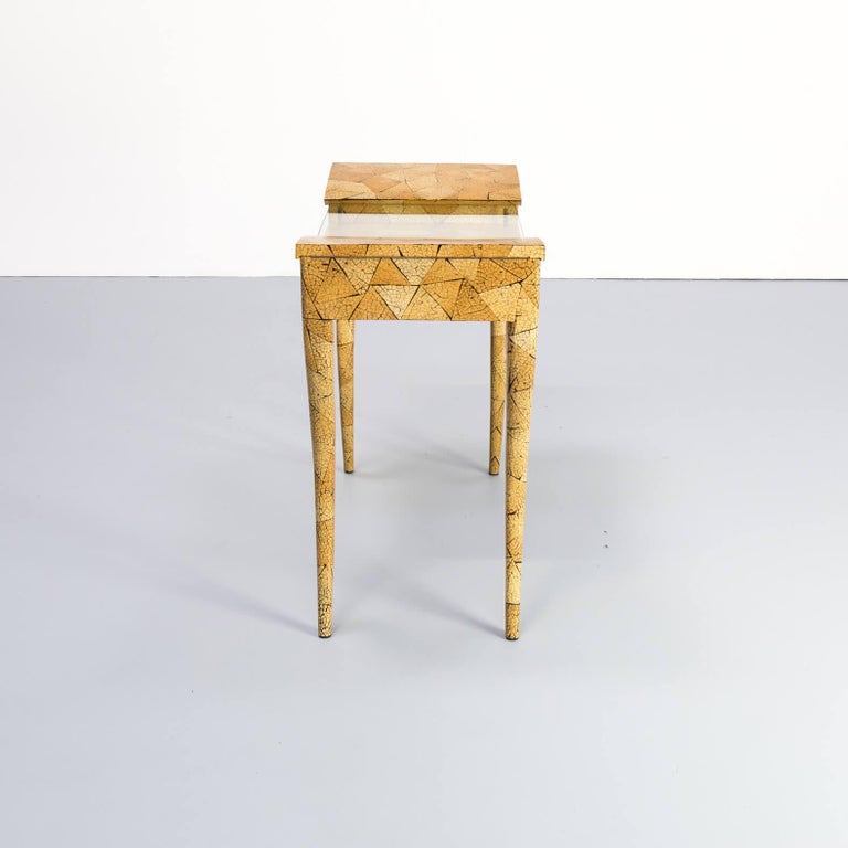 1980s R and Y Augousti Coconut Shell Inlay Side Table For Sale at 1stDibs