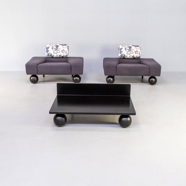 80s Rob Eckhardt ‘Pouffe Garni’ Lounge Chairs for Pastoe Set/2 For Sale at 1stDibs