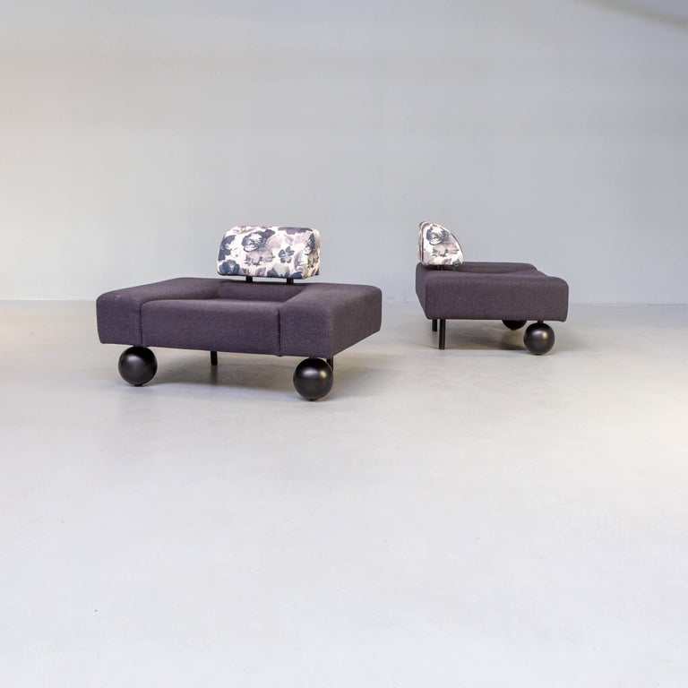 80s Rob Eckhardt ‘Pouffe Garni’ Lounge Chairs for Pastoe Set/2 For Sale ...