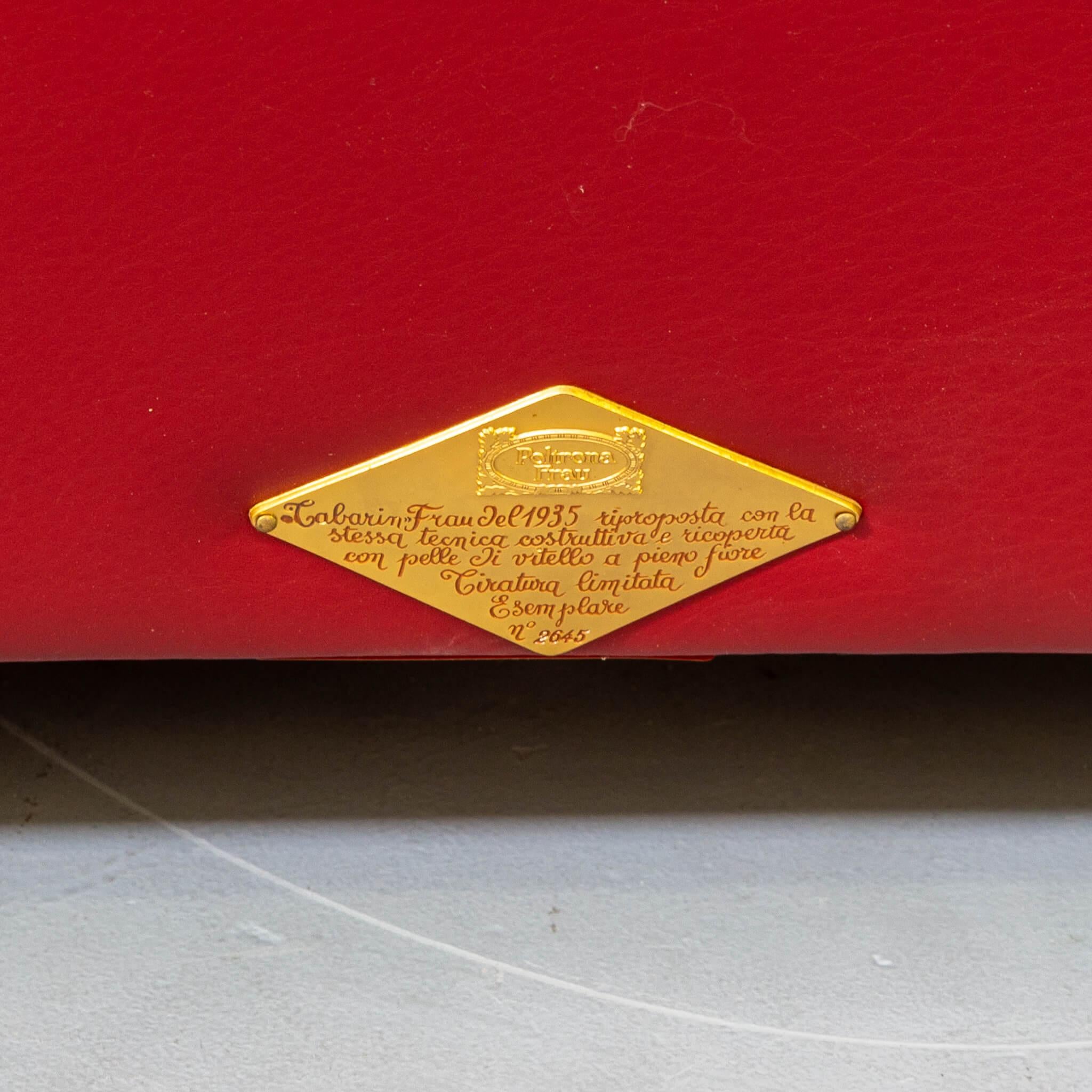 80s ‘Tabarin’ armchair for Poltrona Frau limited edition nr 2645 For ...