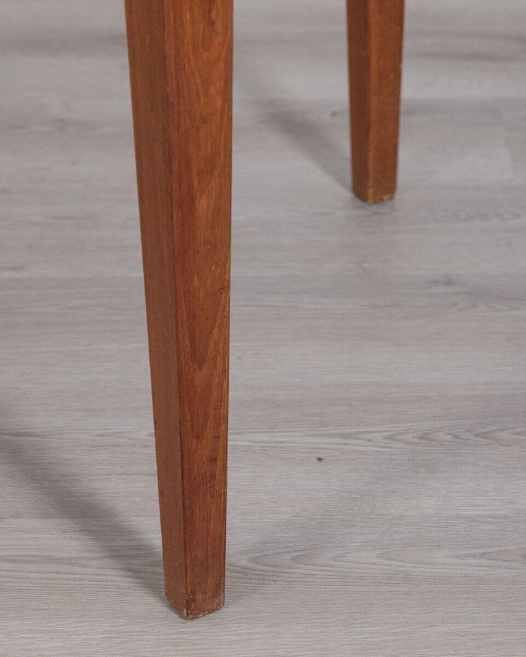 80s Vintage Round Table in Teak Wood Italian Design For Sale at 1stDibs