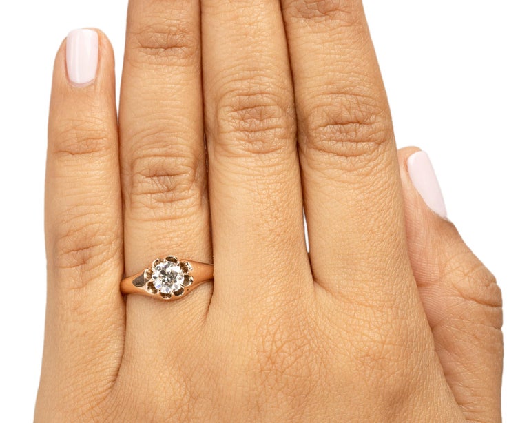 .81 Carat Diamond Yellow Gold Engagement Ring For Sale at 1stDibs