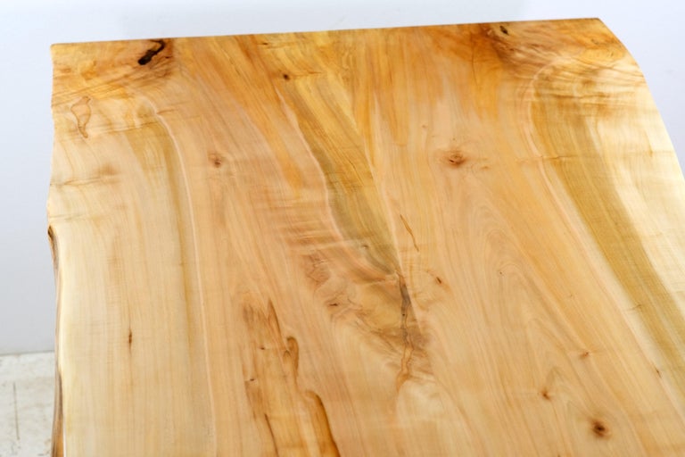 Long Live Edge Maple Dining Table Industrial Legs Cast Iron Brooklyn NY ...