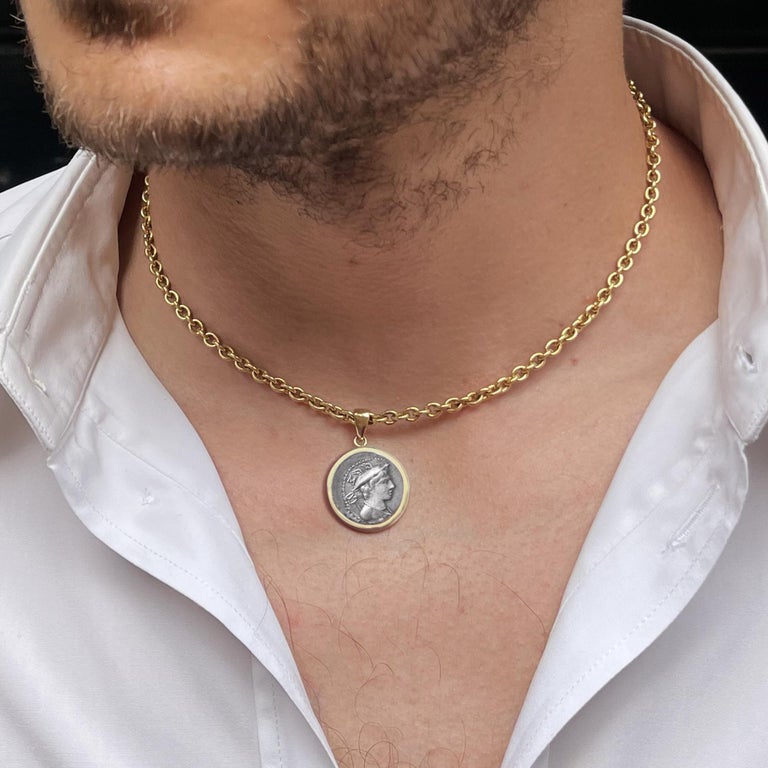 82 Bc Coin Depicting Mercury 'Ulysses and Argos on the Back' 18 Kt Gold ...