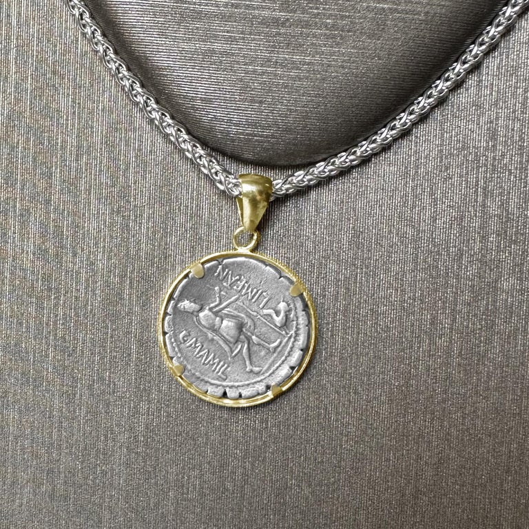 82 Bc Coin Depicting Mercury 'Ulysses and Argos on the Back' 18 Kt Gold ...