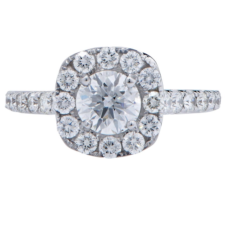 .82 Carat Round Brilliant Cut Diamond Engagement Ring in 18 Karat White ...