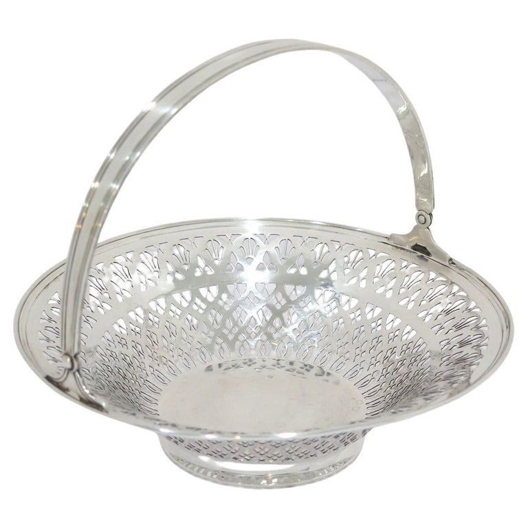 Sterling Silver Tiffany and Co. Antique Art Deco Openwork Basket For ...