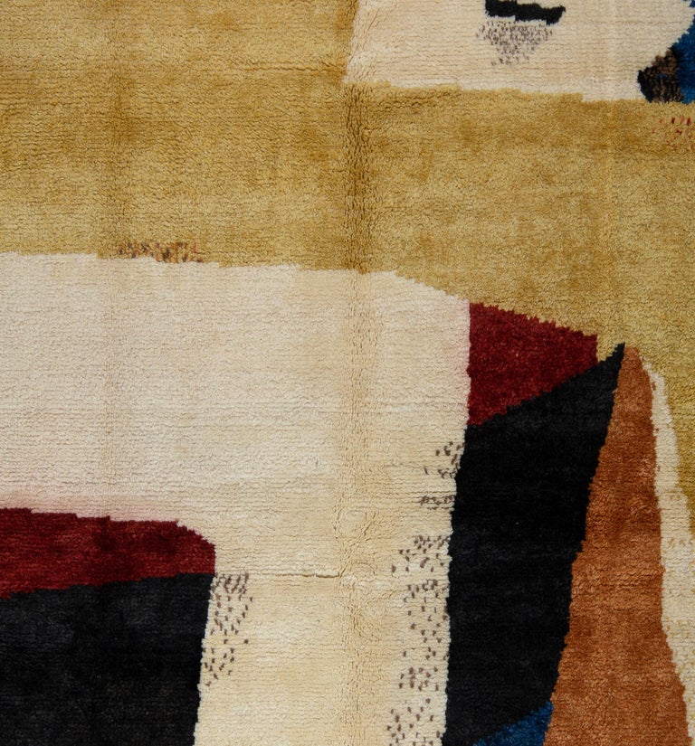 Abstract Modern Hand Knotted Rug, 100% Wool, Custom Options Available ...